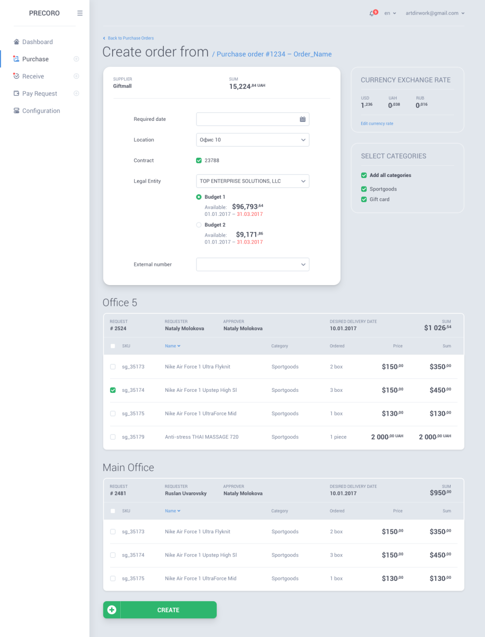 Precoro : Opiniones, precios & funcionalidades | Appvizer